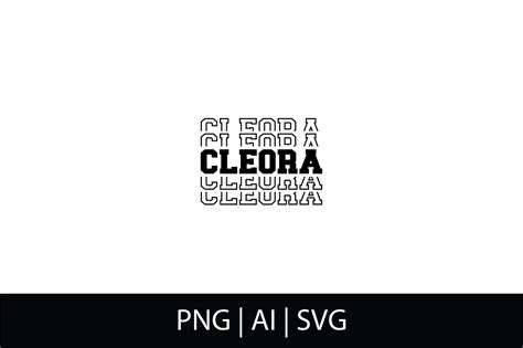 Stacked Cleora Graphic By A Crafty Dad · Creative Fabrica