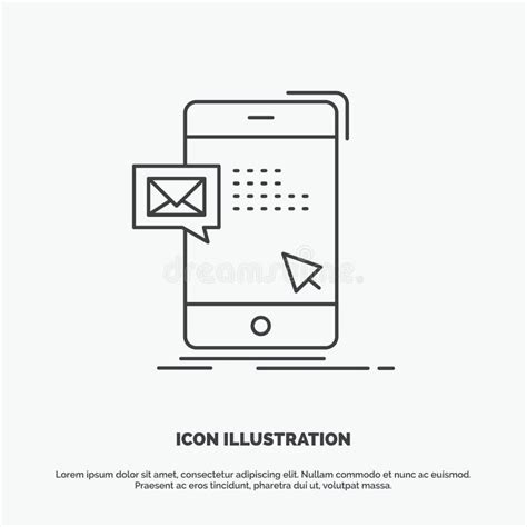 Bulk Dialog Instant Mail Message Icon Line Vector Gray Symbol For Ui And Ux Website Or