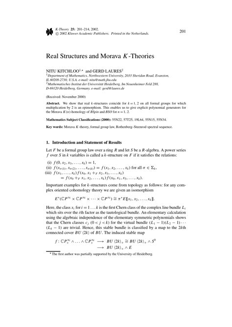 Pdf Real Structures And Morava K Theories