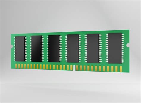 컴퓨터용 3d Ram 랜덤 액세스 메모리 렌더링 프리미엄 사진