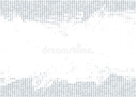 Digital Background With Ones And Zeros Pattern With Binary Code Stock Vector Illustration Of