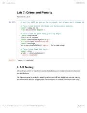 Lab07 Jupyter Notebook Pdf Lab07 Jupyter Notebook 4 14 22 6 32 PM Lab 7 Crime And Penalty