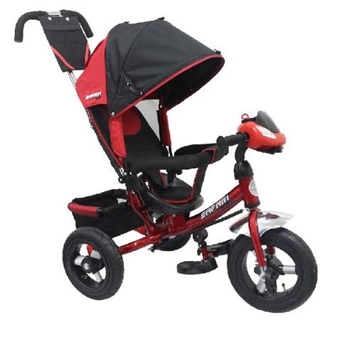 Детский трехколесный велосипед Safari trike с фарой и надувными ...