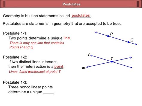 Postulates Geometry 1 3