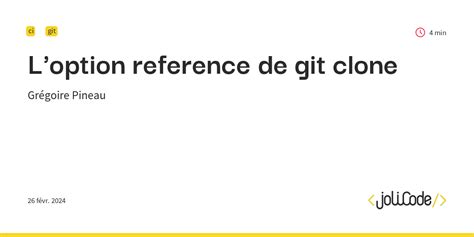 Loption Reference De Git Clone Jolicode
