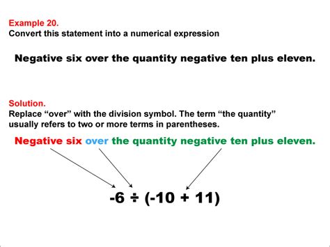 Math Example Language Of Math Numerical Expressions Grouping Symbols
