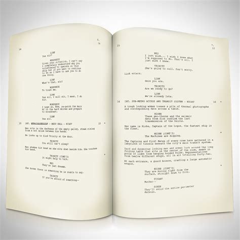Matrix Reloaded Script Limited Signature Edition Rare T