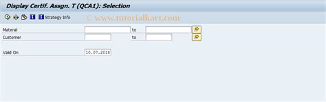 QC SAP Tcode Display Certificate Profile Assignment