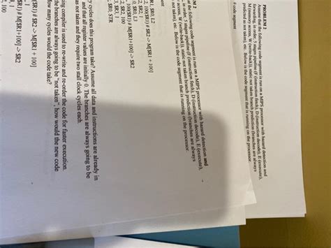 Problem 2 Assume That The Following Code Segment Is