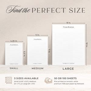 Personalized Business Notepad For Men Custom Stationery Notes Pad W