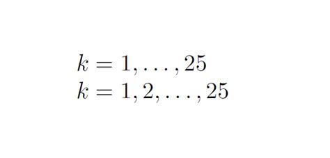 Punctuation How To Write Range Of Values For A Variable In Latex