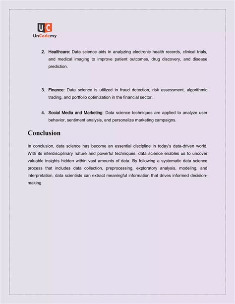 Introduction To Data Science Unveiling Insights Hidden In Data Pdf