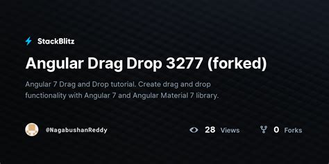 Angular Drag Drop 3277 Forked Stackblitz