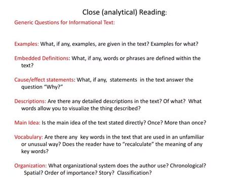 Ppt Close Analytical Reading Powerpoint Presentation Free