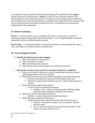 Process Mapping Checklist DOC