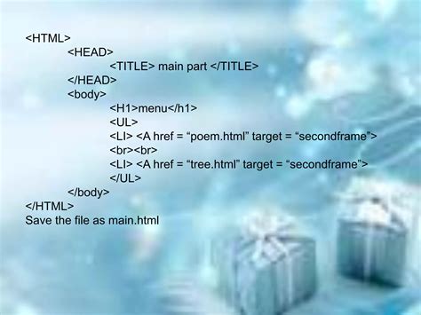 Computer Language Html Frames Ppsx