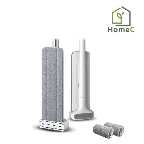 ไม้ถูพื้นแบบรีดน้ำ ฟรีผ้า 1ผืน ไม่ต้องใช้ถังปั่น ได้ใช้ได้ทั้งพื้นแห้ง และ พื้นเปียก Homec