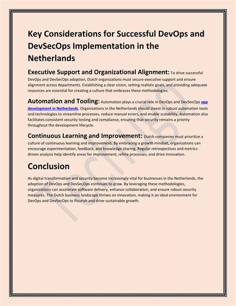 Devops And Devsecops In The Netherlands Driving Digital Transformation And Security Pdf