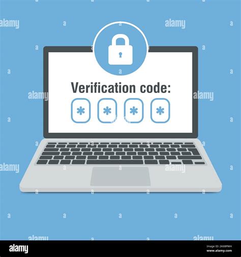 Verification Code Message On Laptop Notice With Code For Secure Login Or Sign In Password