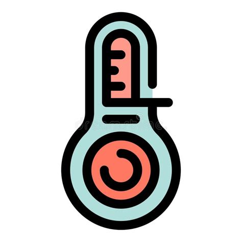 Modern Digital Thermometer Measuring Temperature Icon Vector Outline Stock Vector Illustration