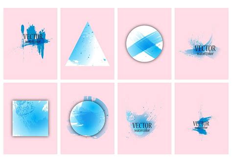 밝은 무지개 색 수채화 물감 페인트 얼룩 벡터 Ai Eps Uidownload