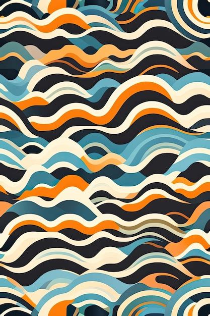 Premium Ai Image Seamless Waves Pattern