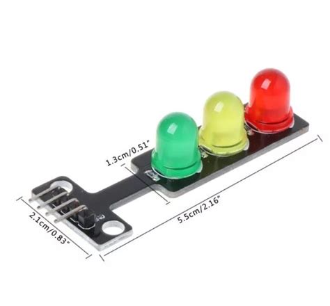 Traffic Light Module System Led Mm Red Yellow Green Leds Lights Emitting Diode V Signal
