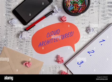 Writing Note Showing Cloud Architectures Business Concept For Various