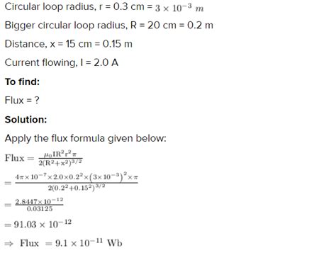 1 A Circular Loop Of Radius 0 3 Cm Lies Parallel To A Much Bigger