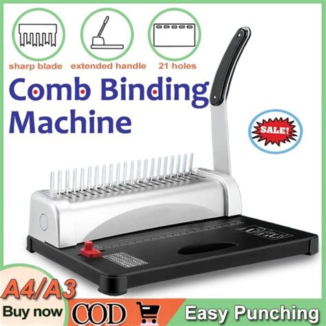 Comb Binding Machine A4 A3 Size Binding Machine Office 21 Hole Comb