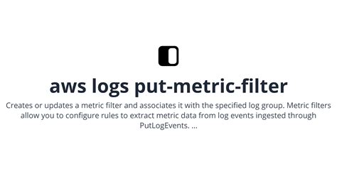 Aws Logs Put Metric Filter Fig