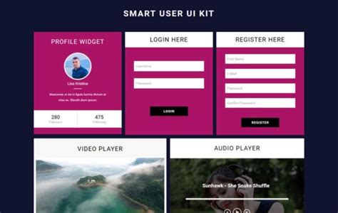 UI Kits Admin Panel Website Templates And Themes
