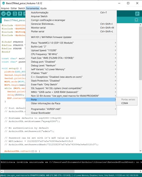 Atualizando O Esp8266 Via Ota Wi Fi Blog Eletrogate