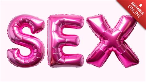 Sex Pink Balloon Alphabet Font Text Effect Generator