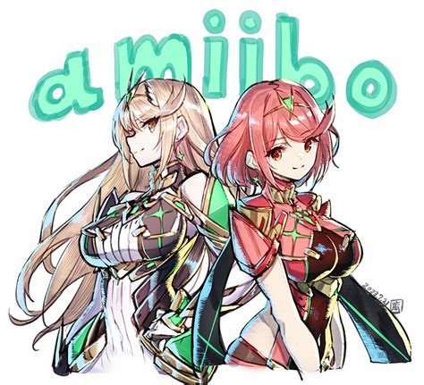 Pyra And Mythra Art By Masatsugu Saito To Celebrate Their Amiibo Release