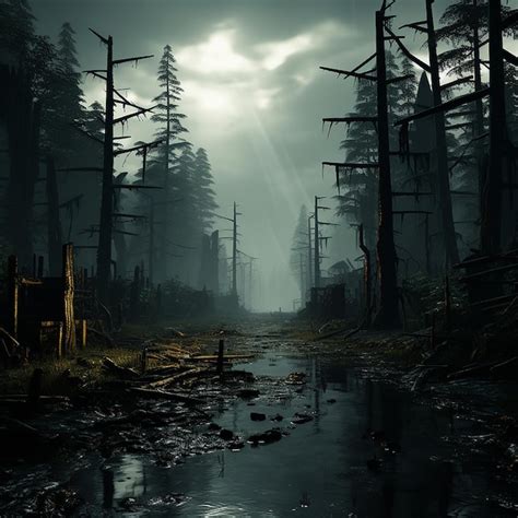 Premium Photo Empty Forest Stylized