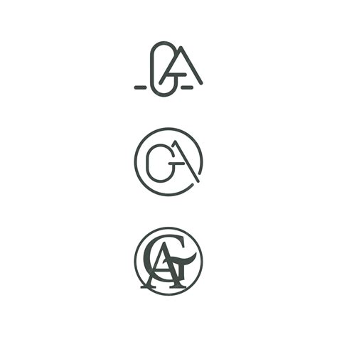 Ga 로고 1 Ak 프리미엄 벡터