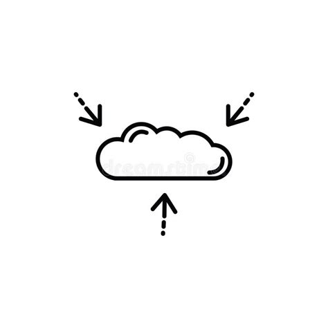 Data Aggregation Icon Set Cloud Computing Wireless Internet Network Vector Symbol In A Black