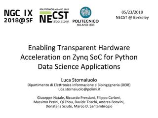 Enabling Transparent Hardware Acceleration On Zynq SoC For Python Data Science Applications PPT