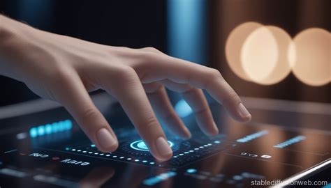 Hand Interacting With Simple Haptic Interface Stable Diffusion Online