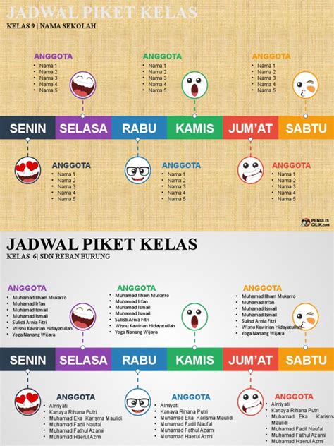 Contoh Jadwal Piket Kelas Pdf