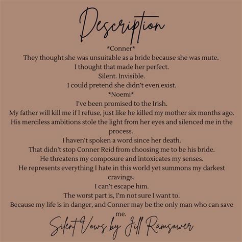 Silent Vows By Jill Ramsower Vows Book Hangover Words