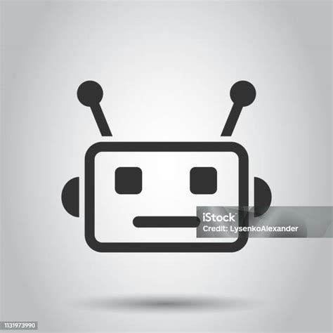 플랫 스타일의 귀여운 로봇 챗 봇 아이콘입니다 흰색 바탕에 봇 운영자 벡터 일러스트 스마트 챗 봇 캐릭터 비즈니스 개념입니다
