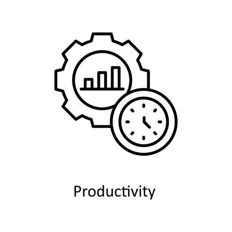 Productivity Vector Outline Icons Simple Stock Illustration Stock