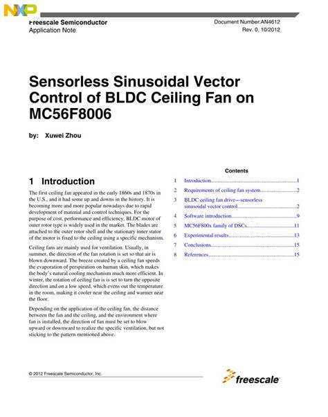 PDF Sensorless Sinusoidal Vector Control Of BLDC Ceiling Cache Freescale Com Files