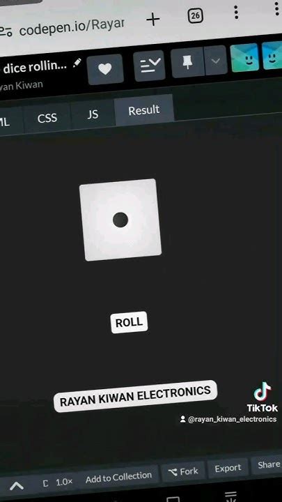 3d Dice Roller 🎲 Using Html Css And Javascript Coding Tech Web Youtube