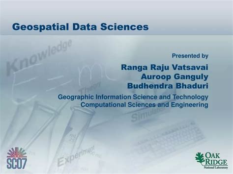PPT Geospatial Data Sciences PowerPoint Presentation Free Download