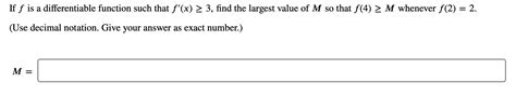 solved if f is a differentiable function such that f x
