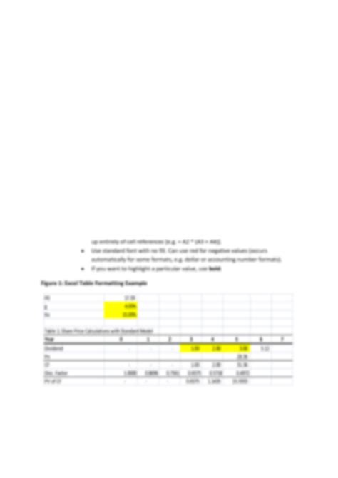 Solution Efb210 Finance 1 Excel Formatting For Assignment 1 1 Studypool