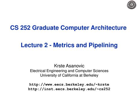Ppt Metrics And Pipelining In Computer Architecture Powerpoint Presentation Id 9638654